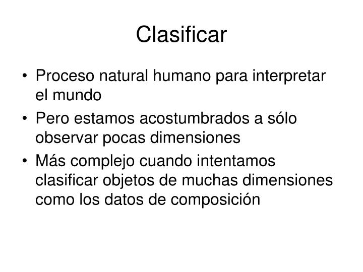 PPT - Definición de grupos: clasificación PowerPoint Presentation - ID ...
