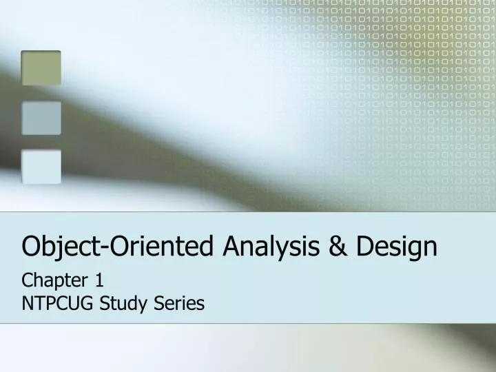 PPT - Object-Oriented Analysis & Design PowerPoint Presentation, free ...
