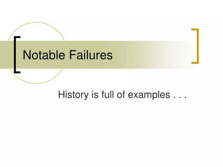 PPT - Notable Failures PowerPoint Presentation, free download - ID:5532613
