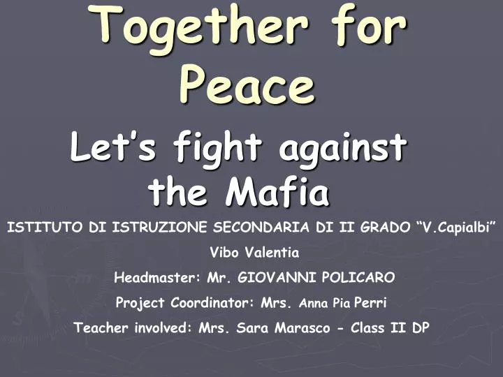 PPT - Together for Peace PowerPoint Presentation, free download - ID ...