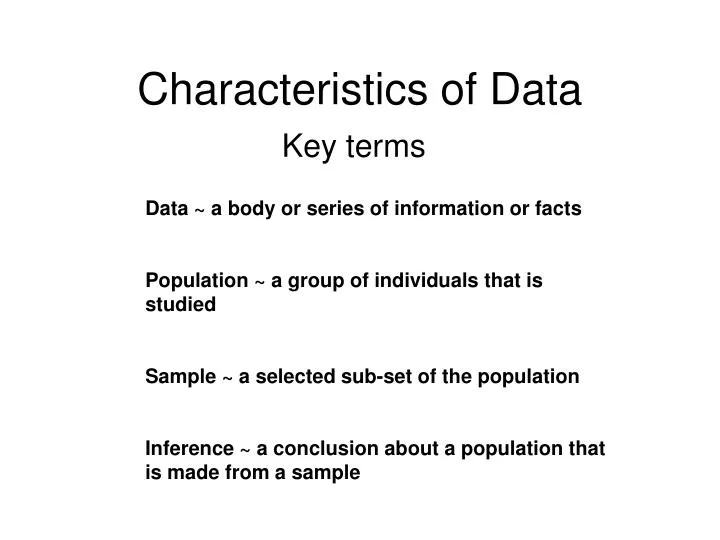 PPT - Characteristics of Data PowerPoint Presentation, free download ...