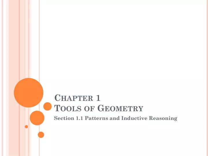 PPT - Chapter 1 Tools of Geometry PowerPoint Presentation, free ...