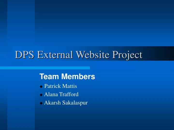 PPT - DPS External Website Project PowerPoint Presentation, free ...