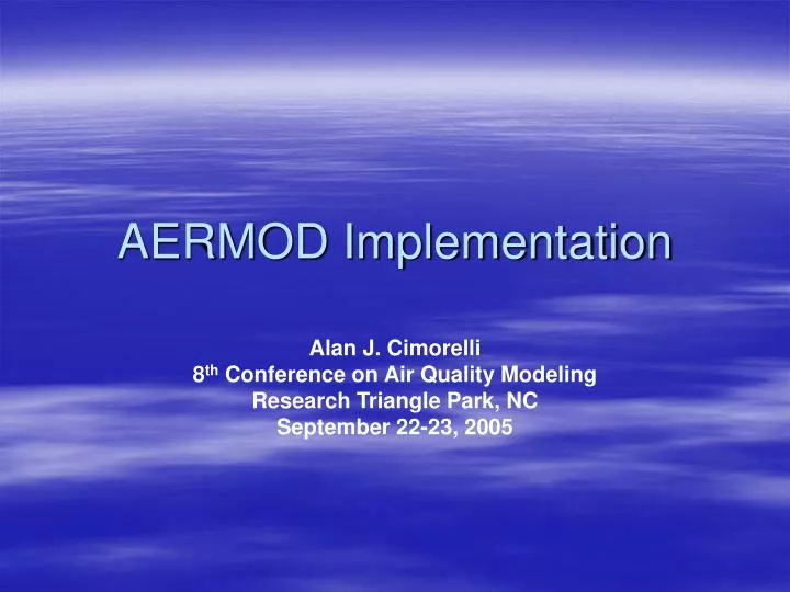 PPT - AERMOD Implementation PowerPoint Presentation, free download - ID ...