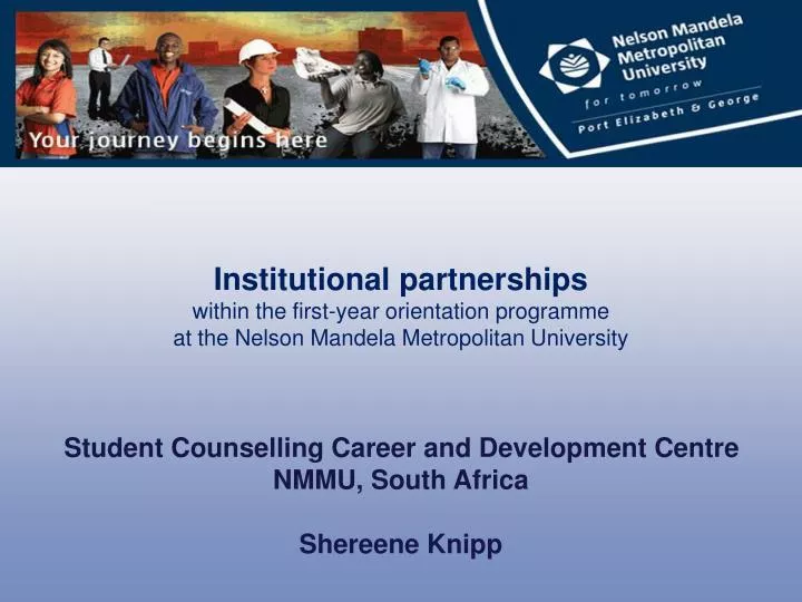 PPT - Institutional partnerships within the first-year orientation ...