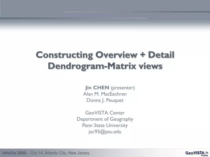 Ppt Constructing Overview Detail Dendrogram Matrix Views Powerpoint