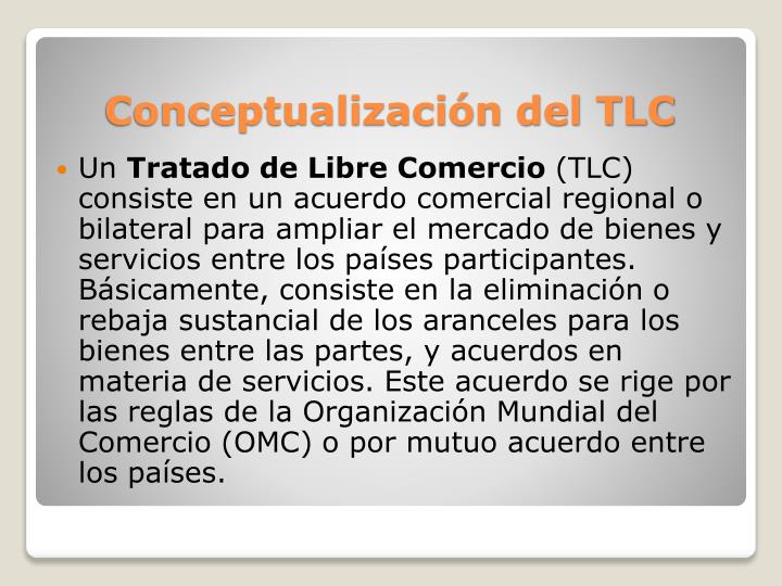 PPT - Tratado de libre comercio TLC PowerPoint Presentation - ID:5536147