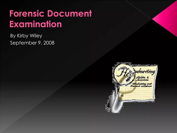 PPT - Forensic Document Examination PowerPoint Presentation, free ...