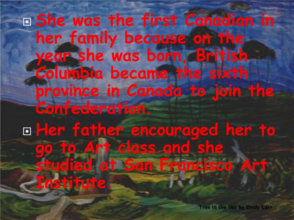 PPT - EMILY CARR “Canadian Icon” PowerPoint Presentation, free download ...