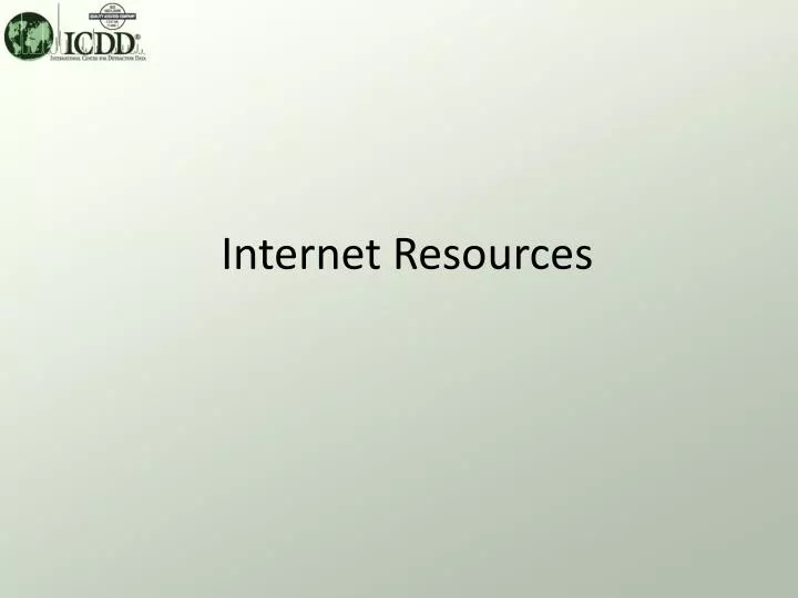 PPT - Internet Resources PowerPoint Presentation, free download - ID ...
