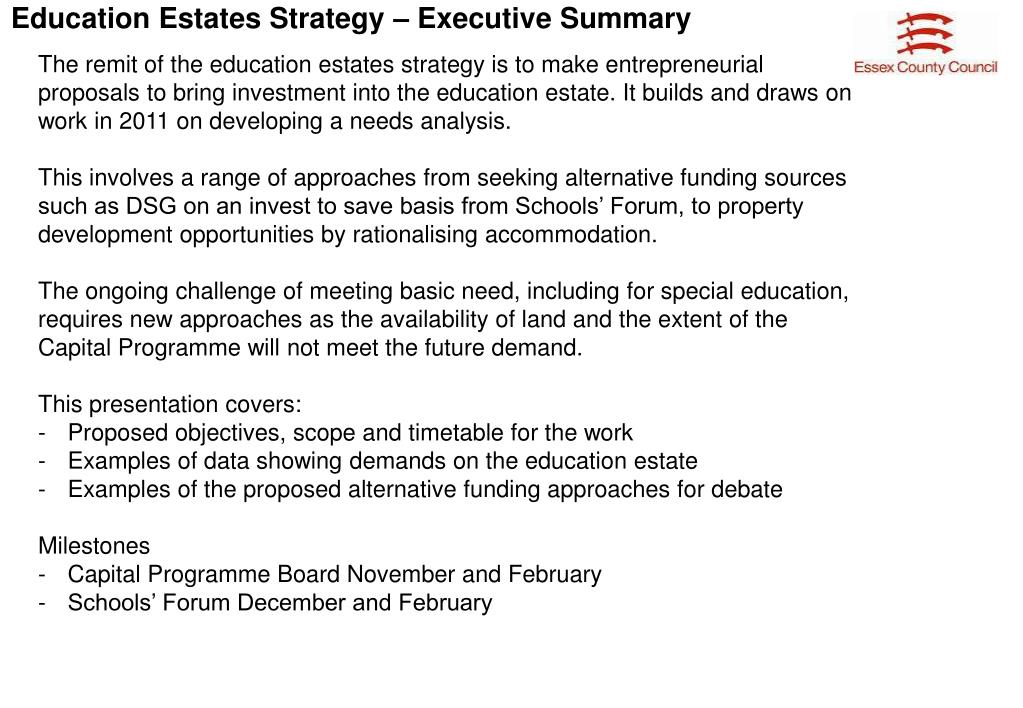 PPT - Education Estates Strategy Overview: Enhancing Infrastructure ...