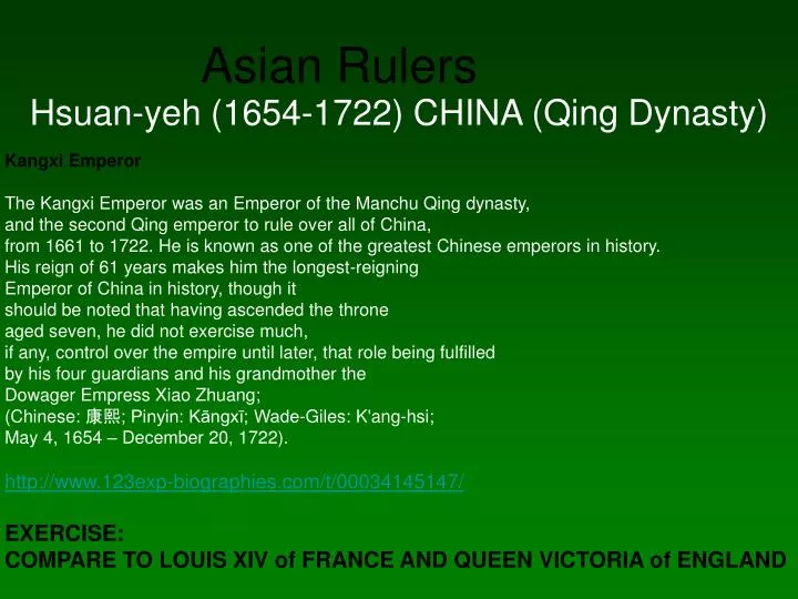 PPT - Asian Rulers PowerPoint Presentation, free download - ID:5542806