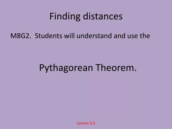 PPT - Finding distances PowerPoint Presentation, free download - ID:5543549