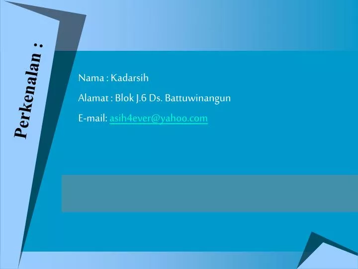 PPT - Perkenalan : PowerPoint Presentation, free download - ID:5543761