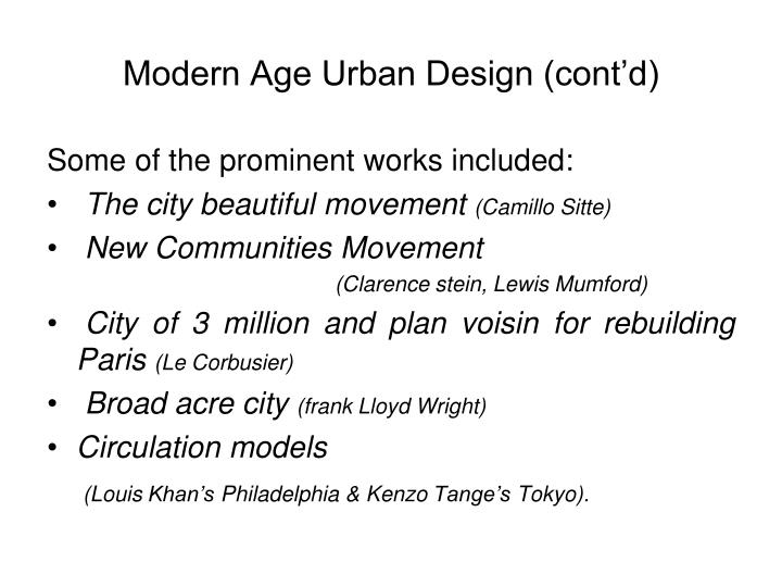 PPT - EVOLUTION OF URBAN DESIGN PowerPoint Presentation - ID:5543797