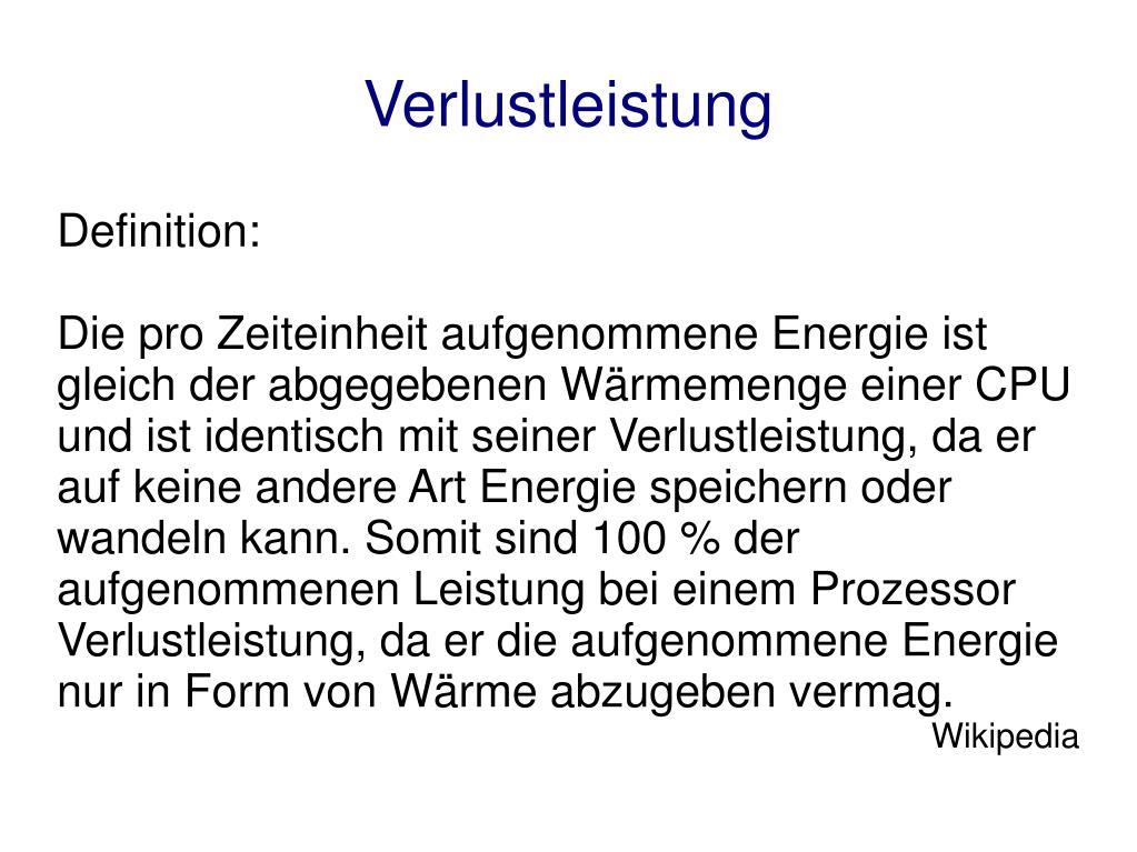 PPT - Verlustleistung und Energiemanagement PowerPoint Presentation ...