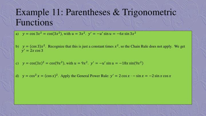 PPT - The Chain Rule PowerPoint Presentation - ID:5545370