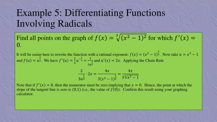 PPT - The Chain Rule PowerPoint Presentation - ID:5545370