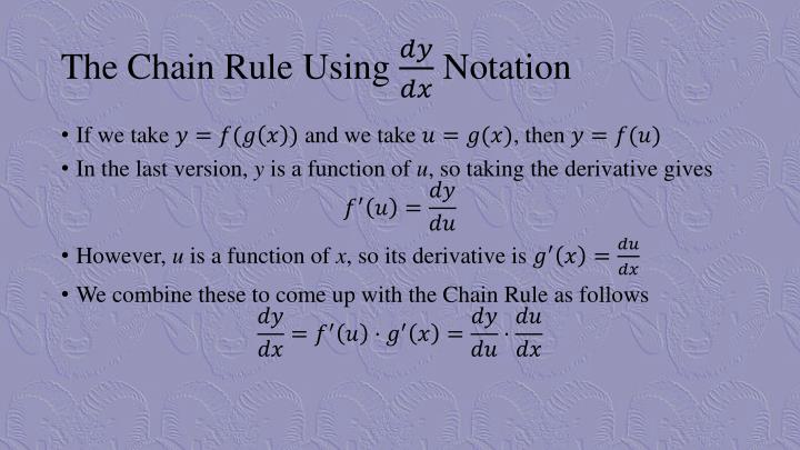 PPT - The Chain Rule PowerPoint Presentation - ID:5545370