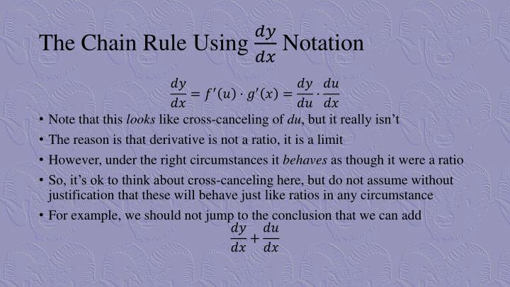 PPT - The Chain Rule PowerPoint Presentation - ID:5545370