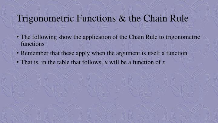 PPT - The Chain Rule PowerPoint Presentation - ID:5545370