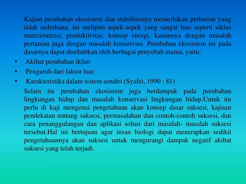 PPT - SUKSESI ( Definisi, Pendekatan Kajian, Konsep Klimaks ...
