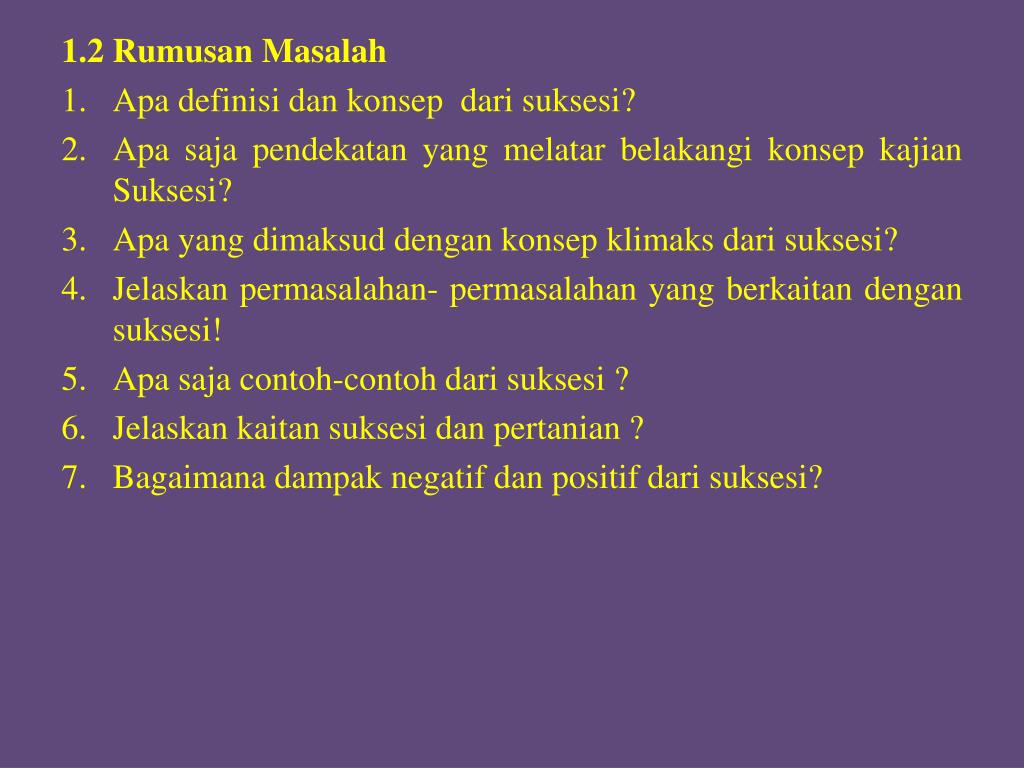 PPT - SUKSESI ( Definisi, Pendekatan Kajian, Konsep Klimaks ...