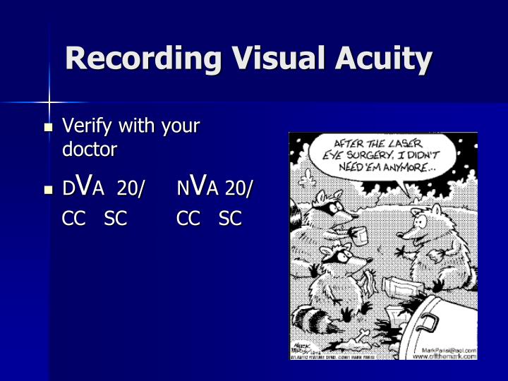 PPT - Visual Acuity Testing PowerPoint Presentation - ID:5546094
