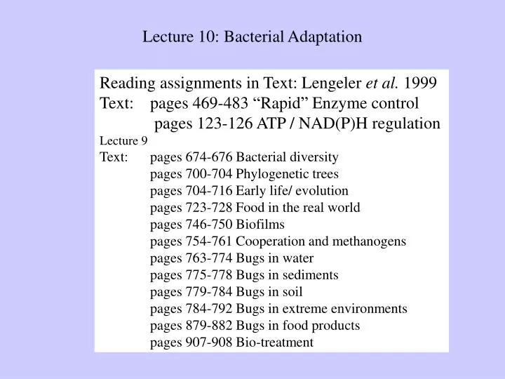 PPT - Lecture 10: Bacterial Adaptation PowerPoint Presentation, free ...