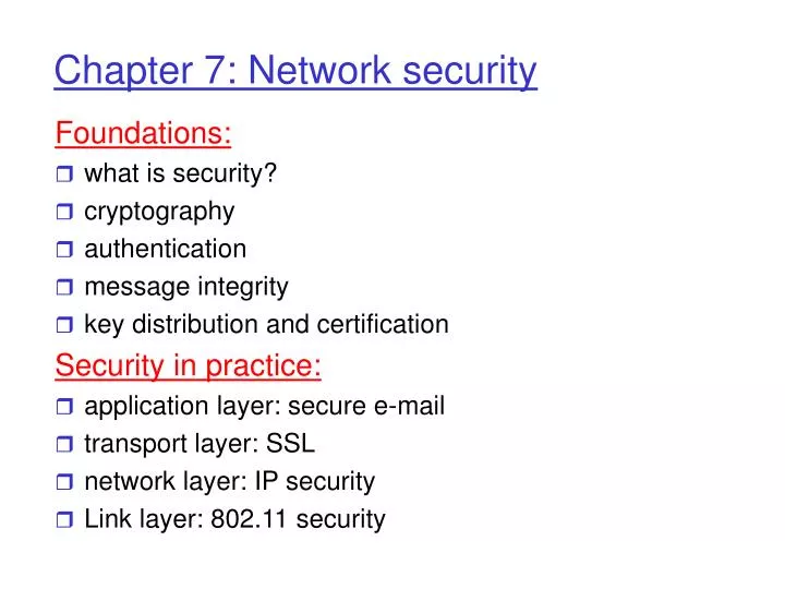 PPT - Chapter 7: Network security PowerPoint Presentation, free download - ID:5547282