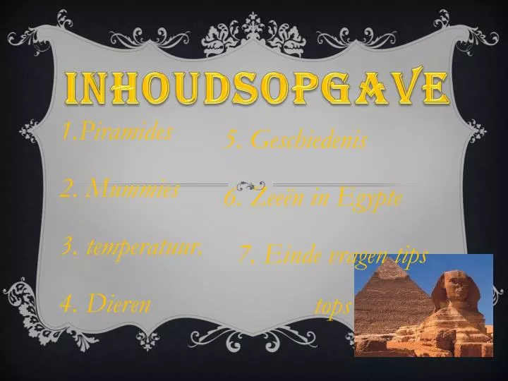 PPT - inhoudsopgave PowerPoint Presentation, free download - ID:5548085