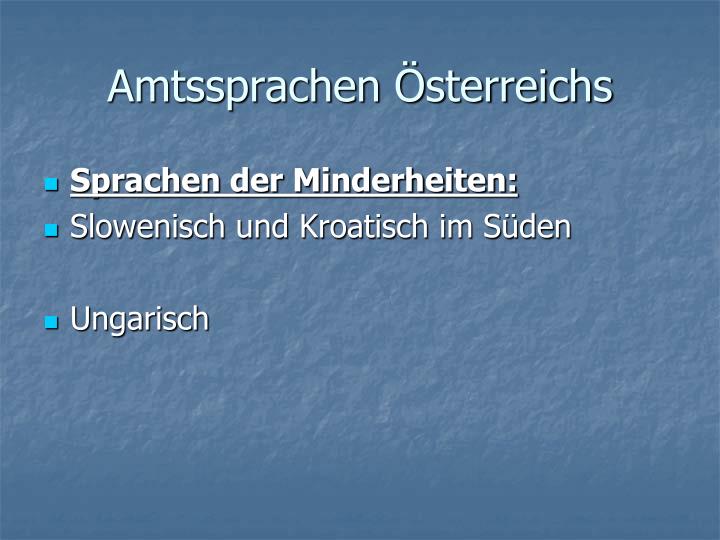 3 Amtssprachen Österreich – Amtssprache – WAEXX