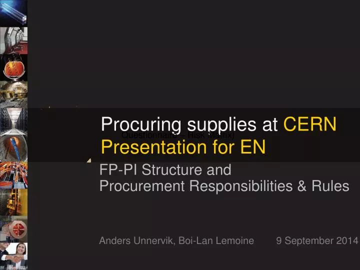 PPT - Procuring supplies at CERN Presentation for EN PowerPoint ...