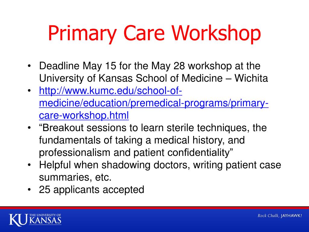 PPT - The University of Kansas Pre-Medical Society PowerPoint ...
