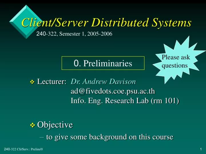 PPT - Client/Server Distributed Systems PowerPoint Presentation, free download - ID:5549489