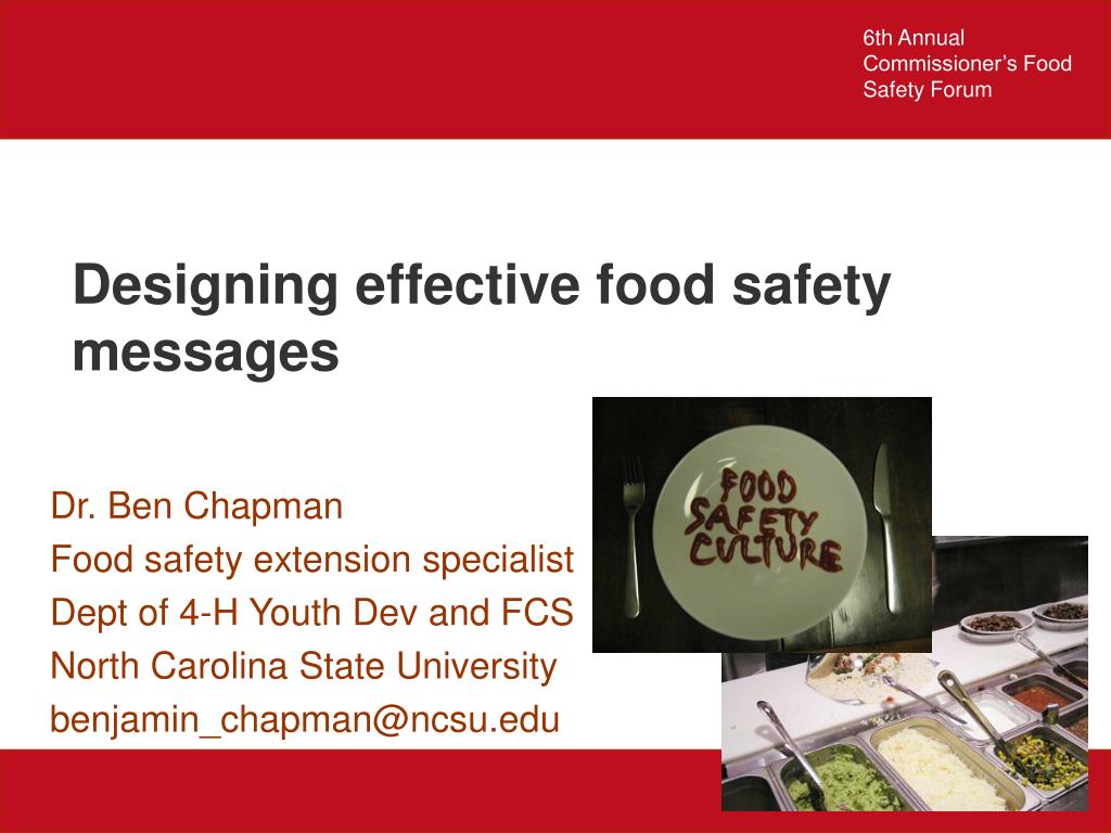 PPT - Designing effective food safety messages PowerPoint Presentation ...