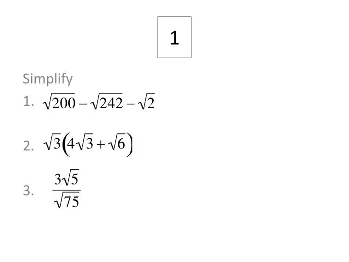 PPT - Simplify 1. 2. 3. PowerPoint Presentation, free download - ID:5550336