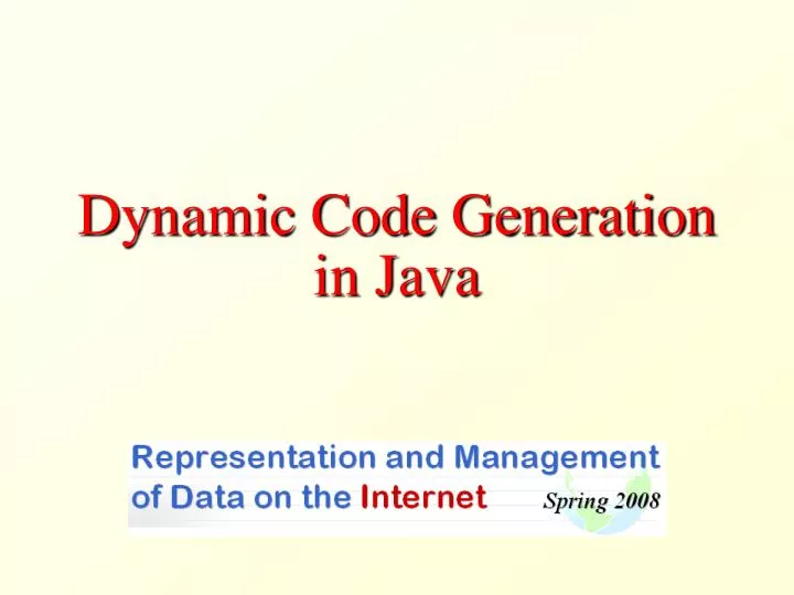 Ppt Dynamic Code Generation In Java Powerpoint Presentation Free 0520
