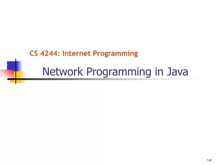 PPT - Network Programming in Java PowerPoint Presentation, free ...