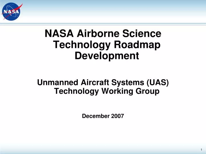 PPT - NASA Airborne Science Technology Roadmap Development PowerPoint ...