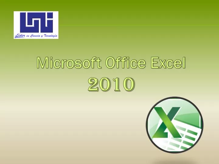 PPT - Microsoft Office Excel 2010 PowerPoint Presentation, free ...