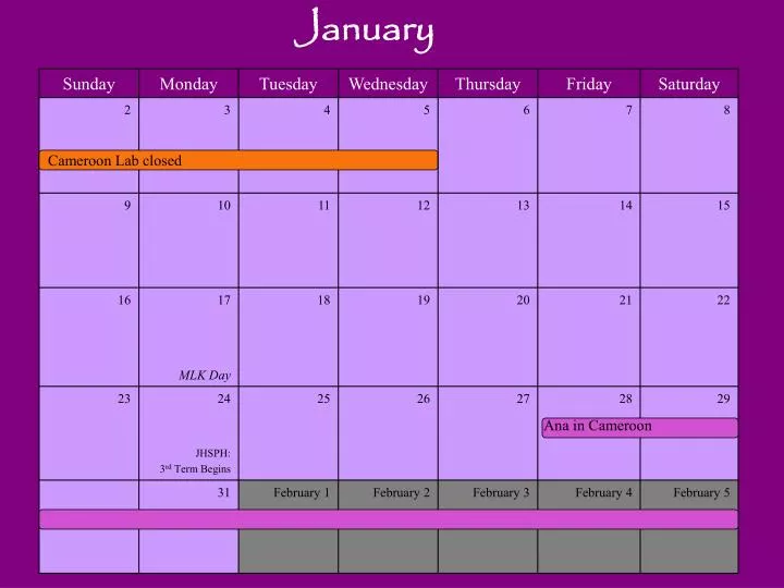 PPT - January PowerPoint Presentation, free download - ID:5551951