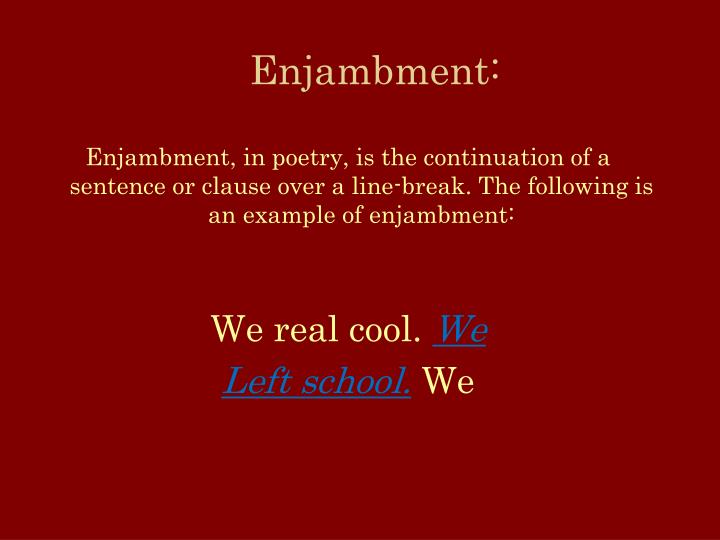 PPT - “We Real Cool” A poem by Gwendolyn Brooks PowerPoint Presentation ...