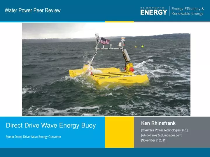 PPT - Water Power Peer Review PowerPoint Presentation, free download ...