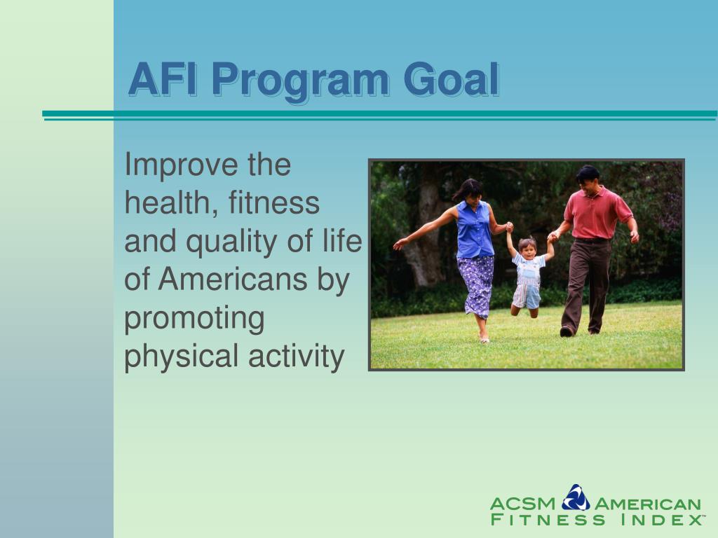 PPT - ACSM American Fitness Index™ Actively Moving America to Better ...