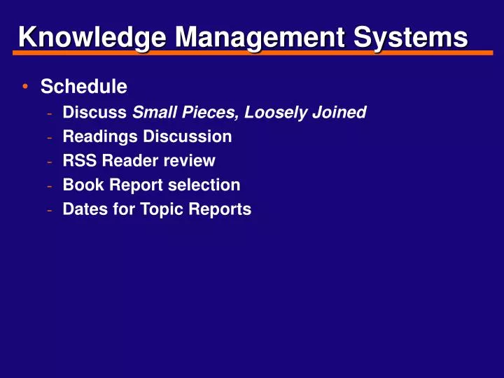 PPT - Knowledge Management Systems PowerPoint Presentation, free ...