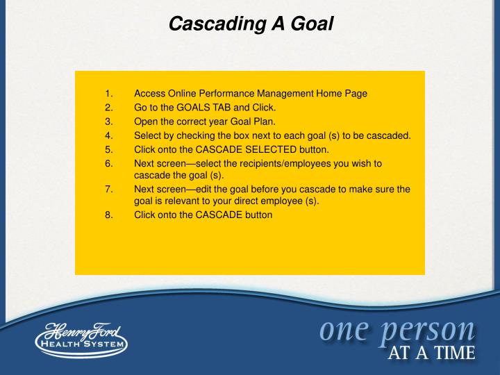 PPT - Goal Setting Tool Kit Linking Individual Performance to ...