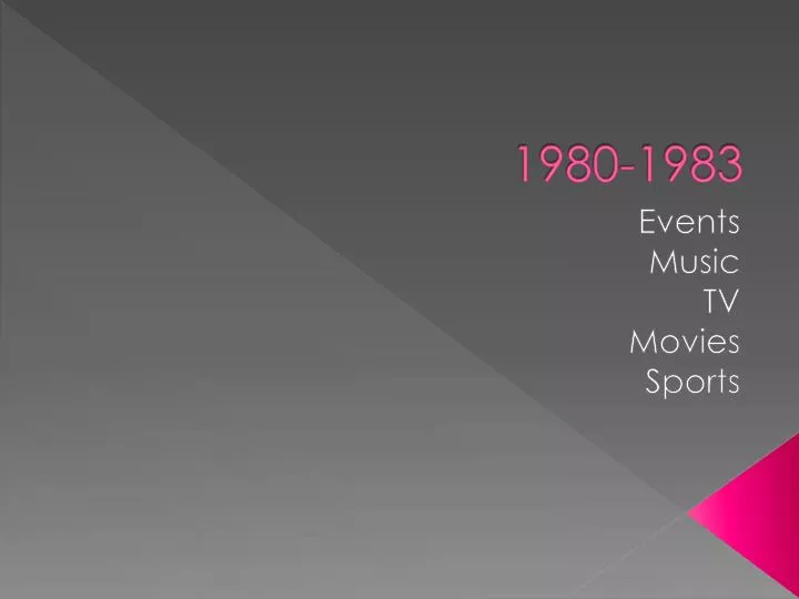 PPT - 1980-1983 PowerPoint Presentation, free download - ID:5554198