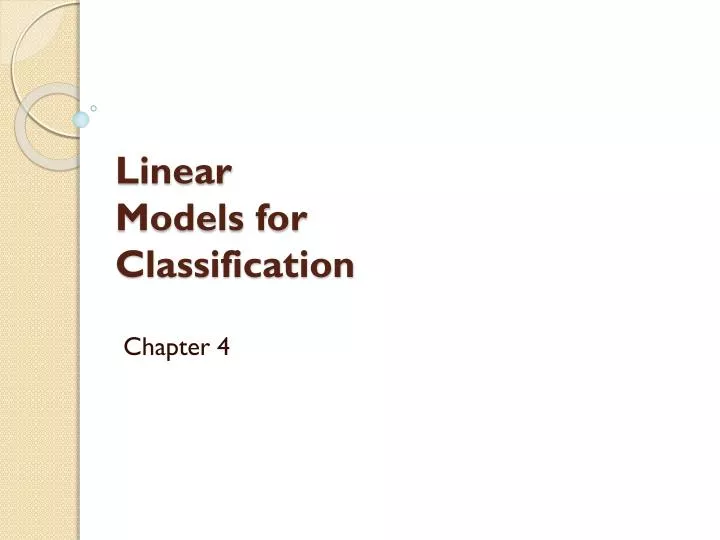 PPT - Linear Models for Classification PowerPoint Presentation, free ...
