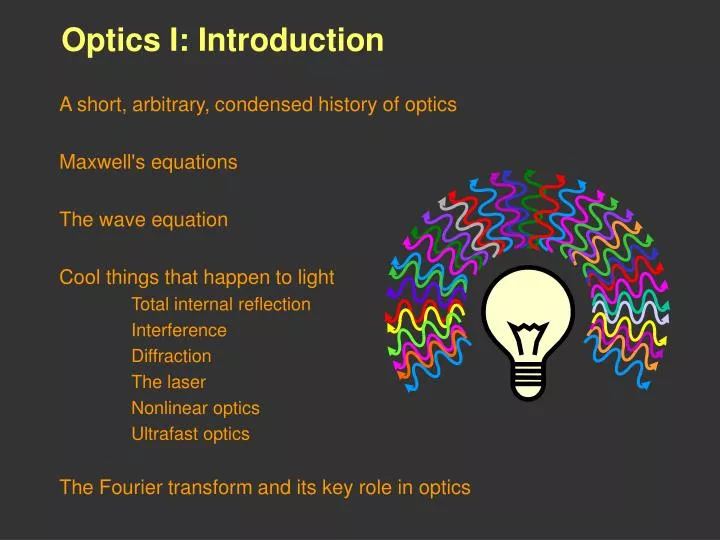 PPT - Optics I: Introduction PowerPoint Presentation, free download ...